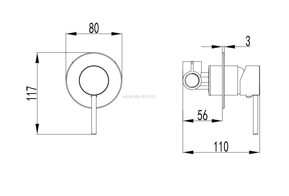 אינטרפוץ 3 דרך מדגל 49120 כולל גוף פנימי | - ביג דיל