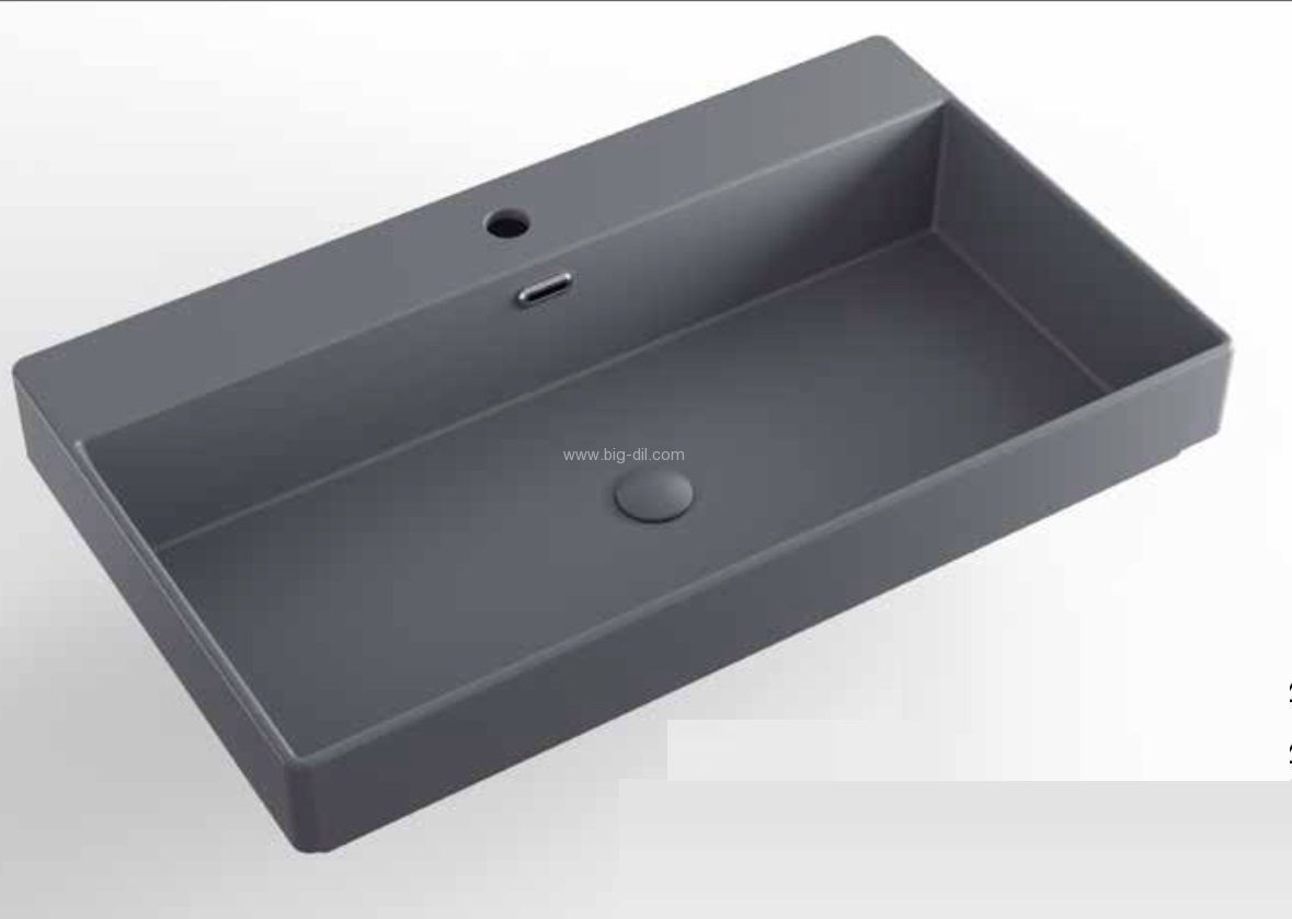 כיור אמבטיה אפור מט 9908 80-100/47 | - ביג דיל