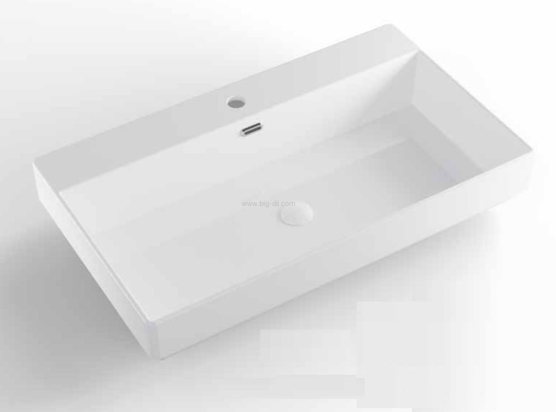 כיור אמבטיה לבן/לבן מט 9908 80-100/47 | - ביג דיל