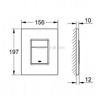לחצן אנכי ואופקי דו כמותי גרואה זהב מוברש 38732000 | - ביג דיל